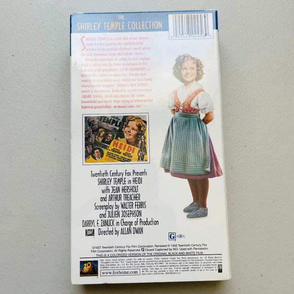 20th Century Studios | Media | Heidi Shirley Temple Vhs Tape Colorized ...